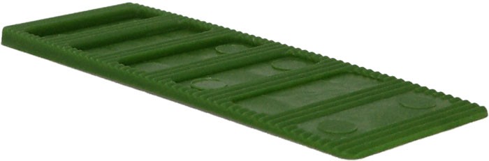 WEDGE PACKES 32mm x 80mm x 2-4mm (Box Of 1000) - GREEN | Builders Equipment