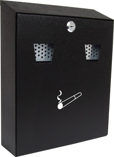 STERLING CIGARETTE BIN LARGE - BLACK | Builders Equipment